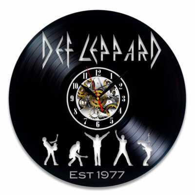 Def Leppard Vinyl Wall Clock Gift Birthday Holiday Art Home Room Decor ...