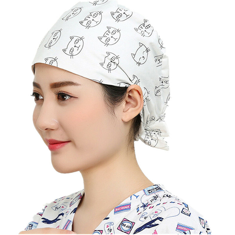Medical Cap Doctor Surgical Hat Work Scrub Clean Nurse Head Cover ...