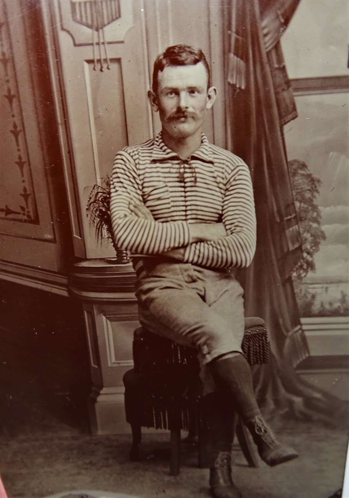 SUPER RARE Tintype Photo - Baseball Player Ed Cannonball Crane? 1880s ...