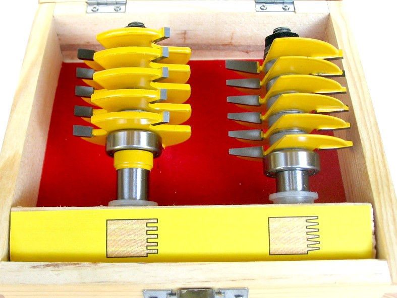 2pc 1/2"SH Adjustable Box & Finger Joint Router Bit Set S | eBay