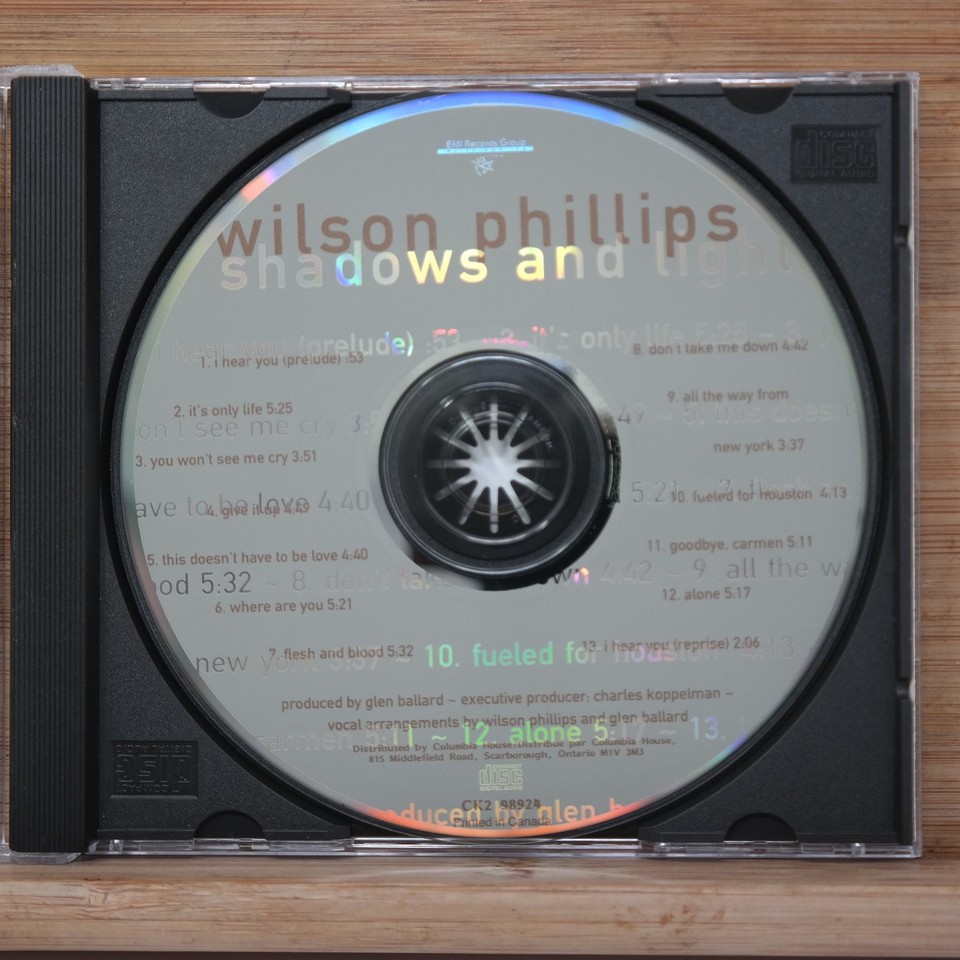 Wilson Phillips – Shadows and Light CD 1992 Pop Soft Rock SBK Records ...