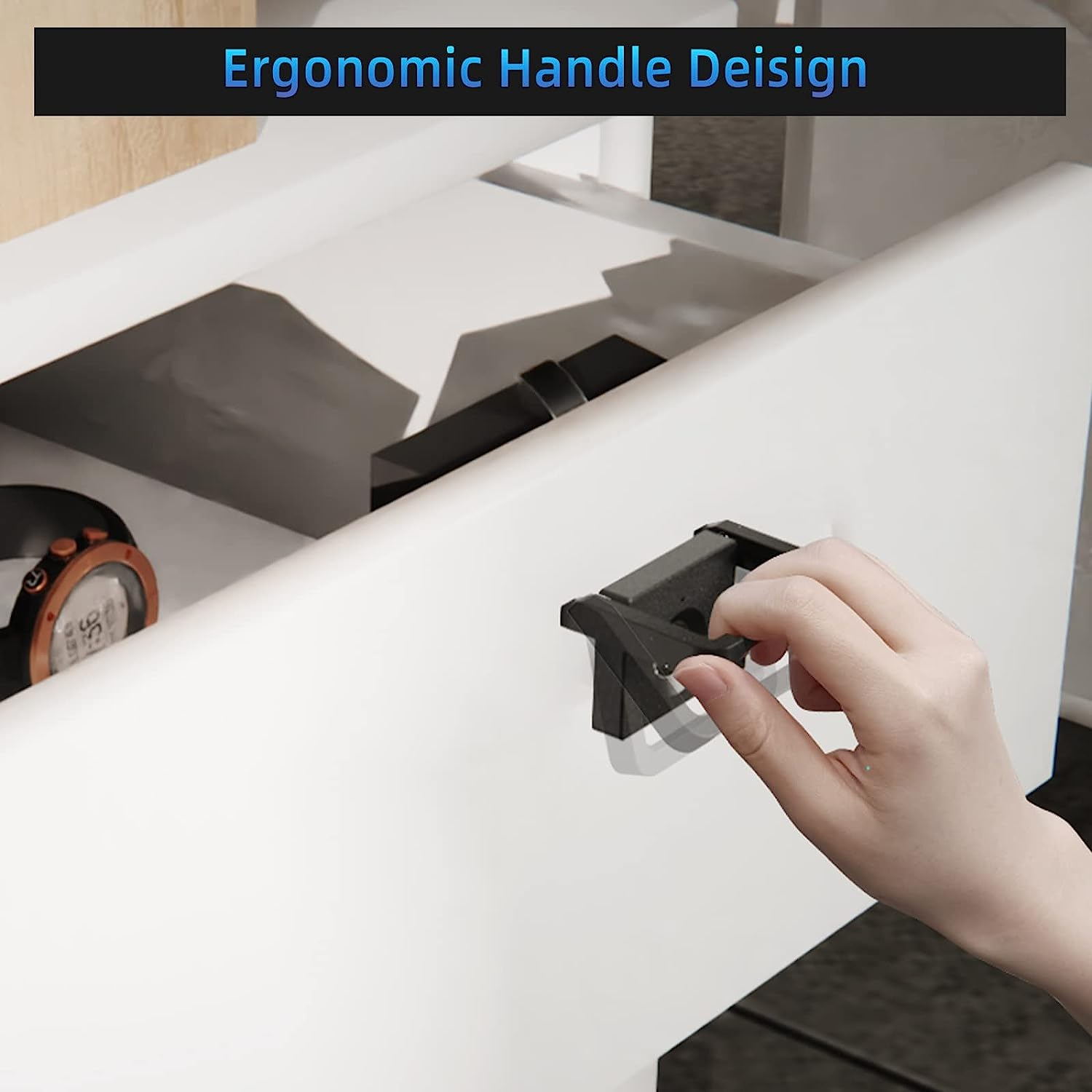 Hidden Biometric Cabinet Lock | Cabinets Matttroy