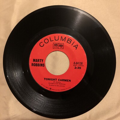Marty Robbins Waiting In Reno / Tonight Carmen 45 RPM Vinyl | eBay