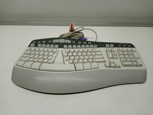 Microsoft Natural MultiMedia Keyboard X08-77077 1.0A PS2 Ergonomic ...