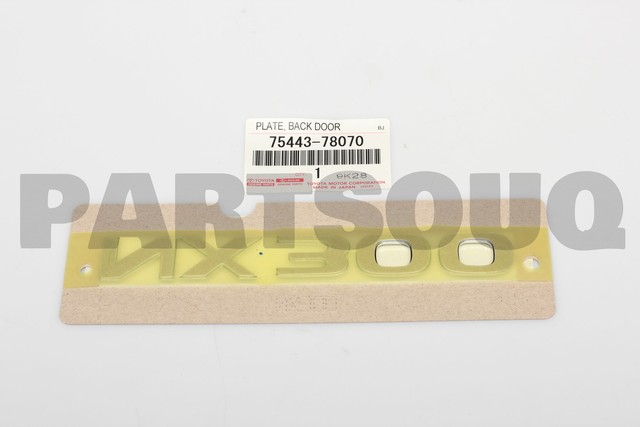7544378070 Genuine Toyota Plate Back Door 75443-78070 for sale online ...