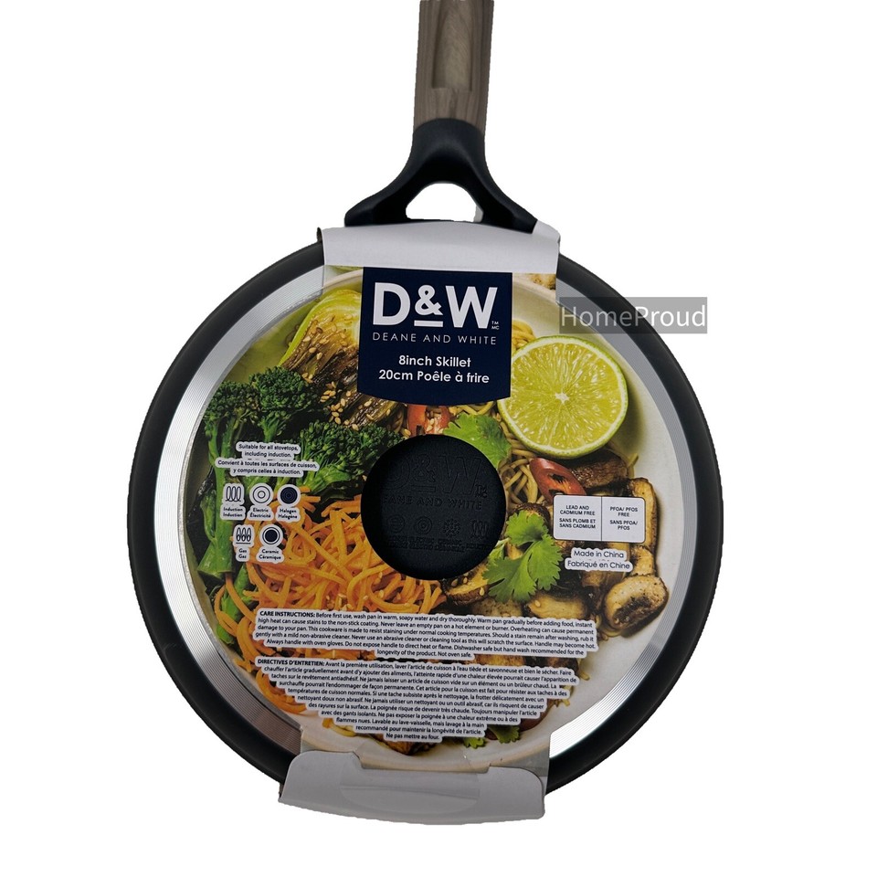 D&W Frying Pan Nonstick Skillet 8 inch Deane&White Premium Cookware ...