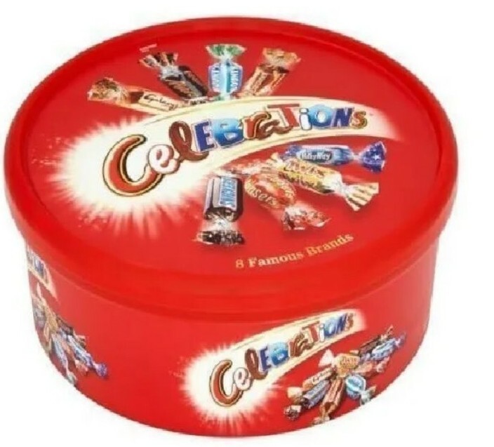 2x Celebrations Chocolate Box Large Tub 600g Each Gift family Chocs Tin ...