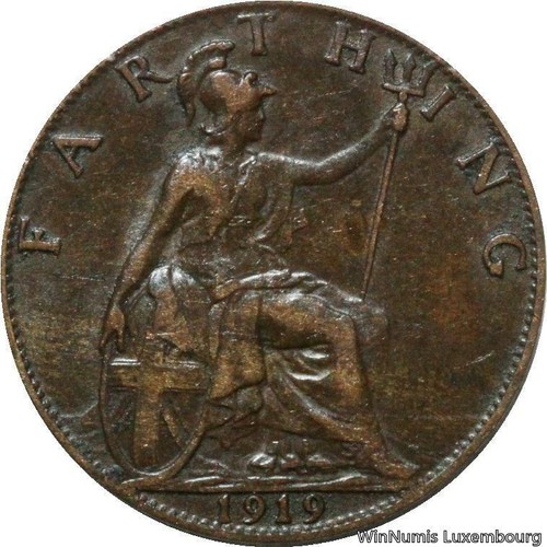 V5839 United Kingdom 1 Farthing George V 1919 London -> Make offer | eBay