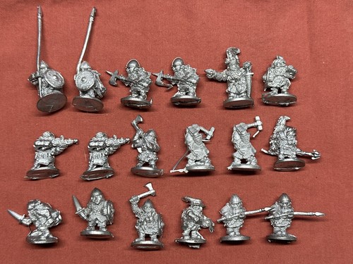 The Viking Forge/Asgard Miniatures Dwarf Lot of 18 Dwarves Metal Mini ...