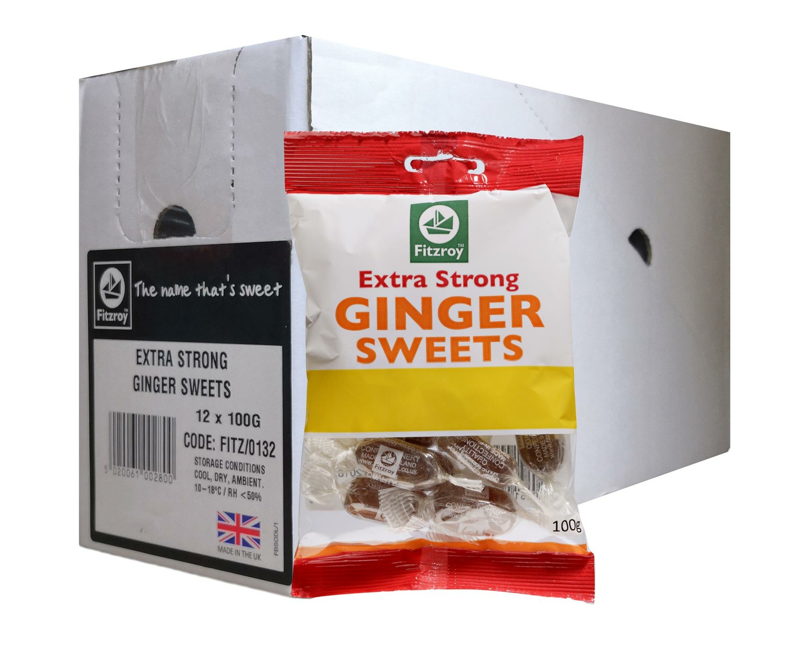 Fitzroy Extra Strong Ginger Sweets 100g - (Box of 12) | eBay UK