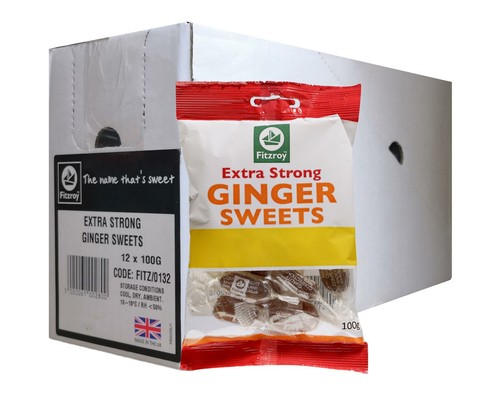 Fitzroy Extra Strong Ginger Sweets 100g - (Box of 12) | eBay UK