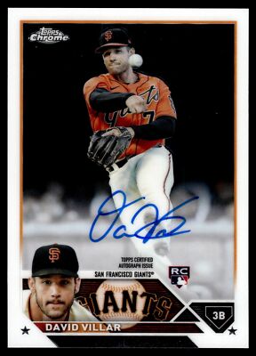 2023 Topps Chrome DAVID VILLAR AUTO SAN FRANCISCO GIANTS RC FA-DV | eBay