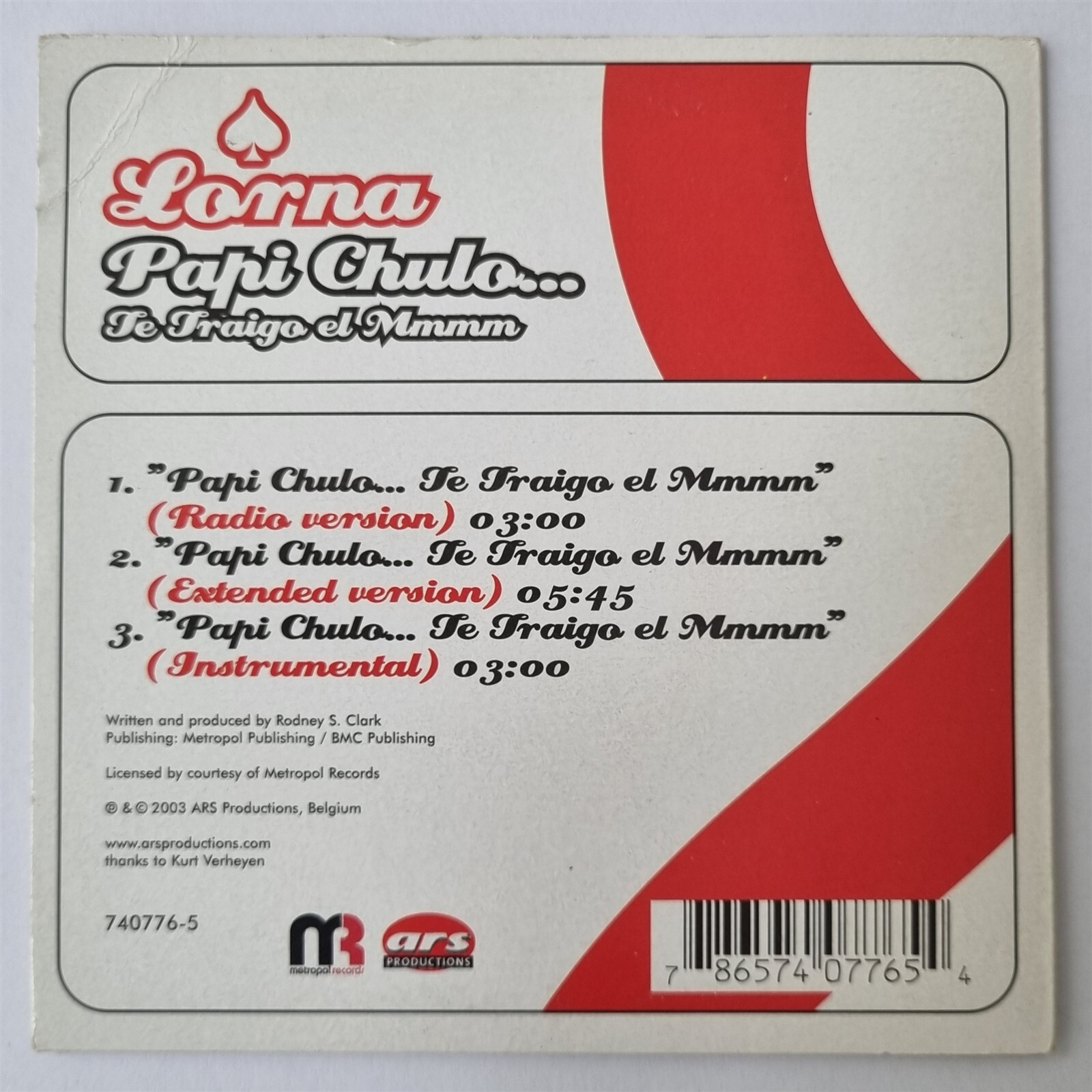 LORNA Papi chulo ... Te traigo el Mmmm 3 track CD Single card sleeve | eBay