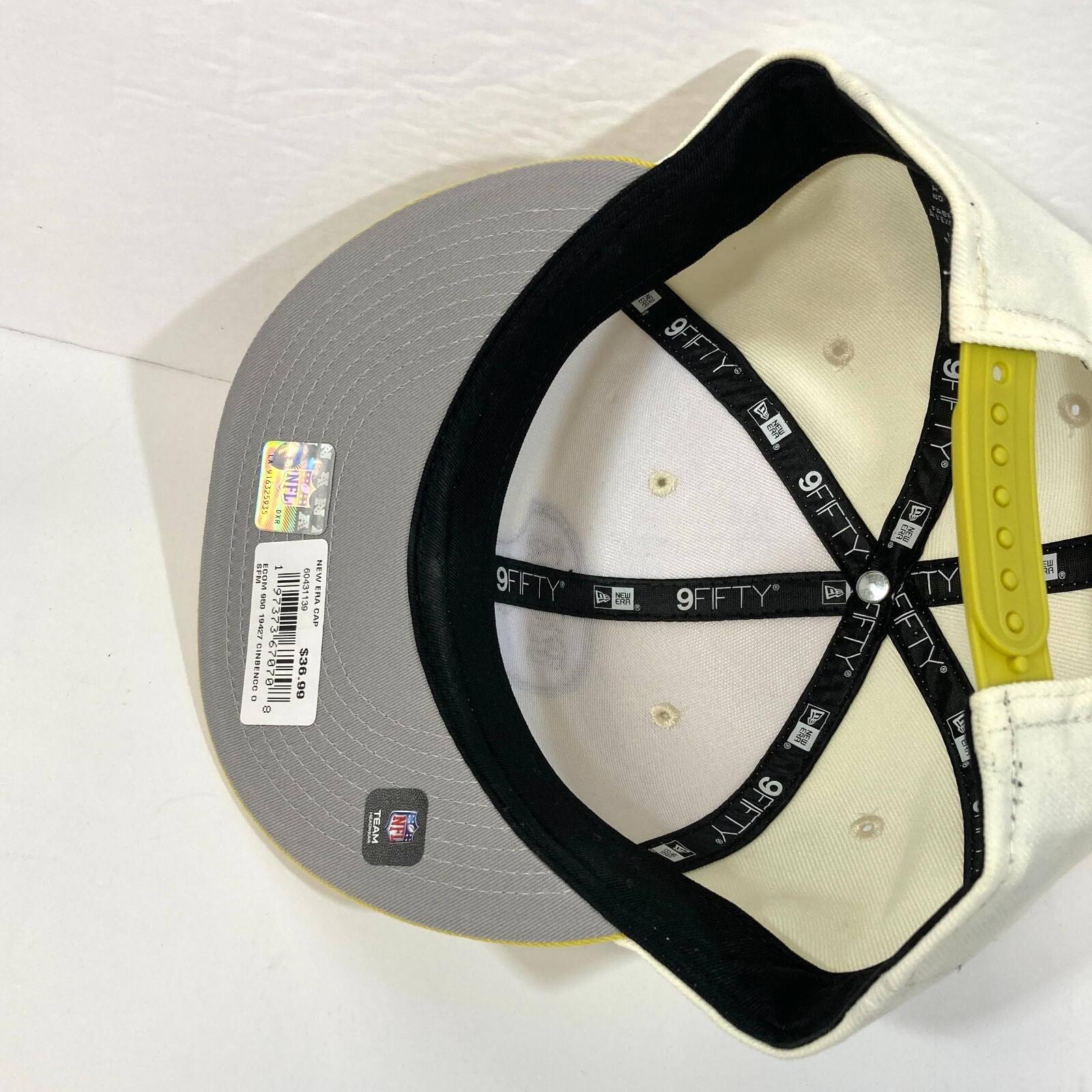 CINCINNATI BENGALS ALT COLOR SNAPBACK HAT new era ivory mustard yellow ...