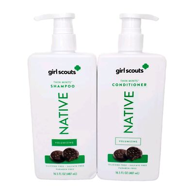 Native Girl Scouts Moisturizing Shampoo & Conditioner Thin Mints 16.5 ...