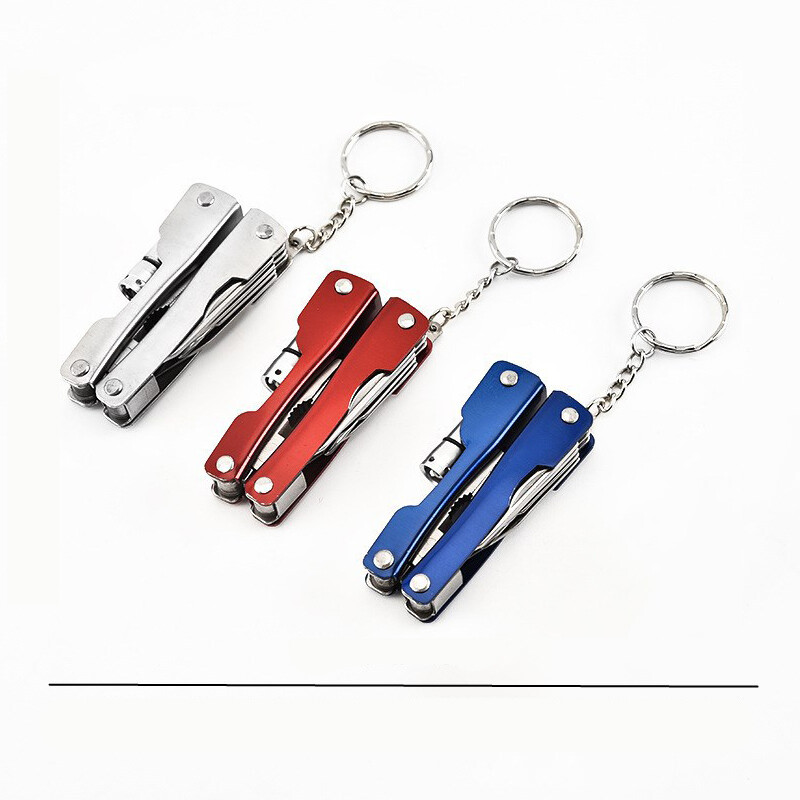 Stainless Steel Pocket 6 in 1 Keychain Multi Tool Keyring Folding ...