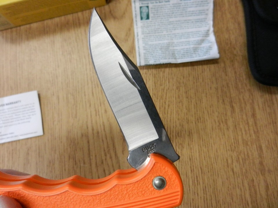 NIB 2012 Buck 422 ORS Bucklite Lock Back Knife W/ Orange Handles Box ...