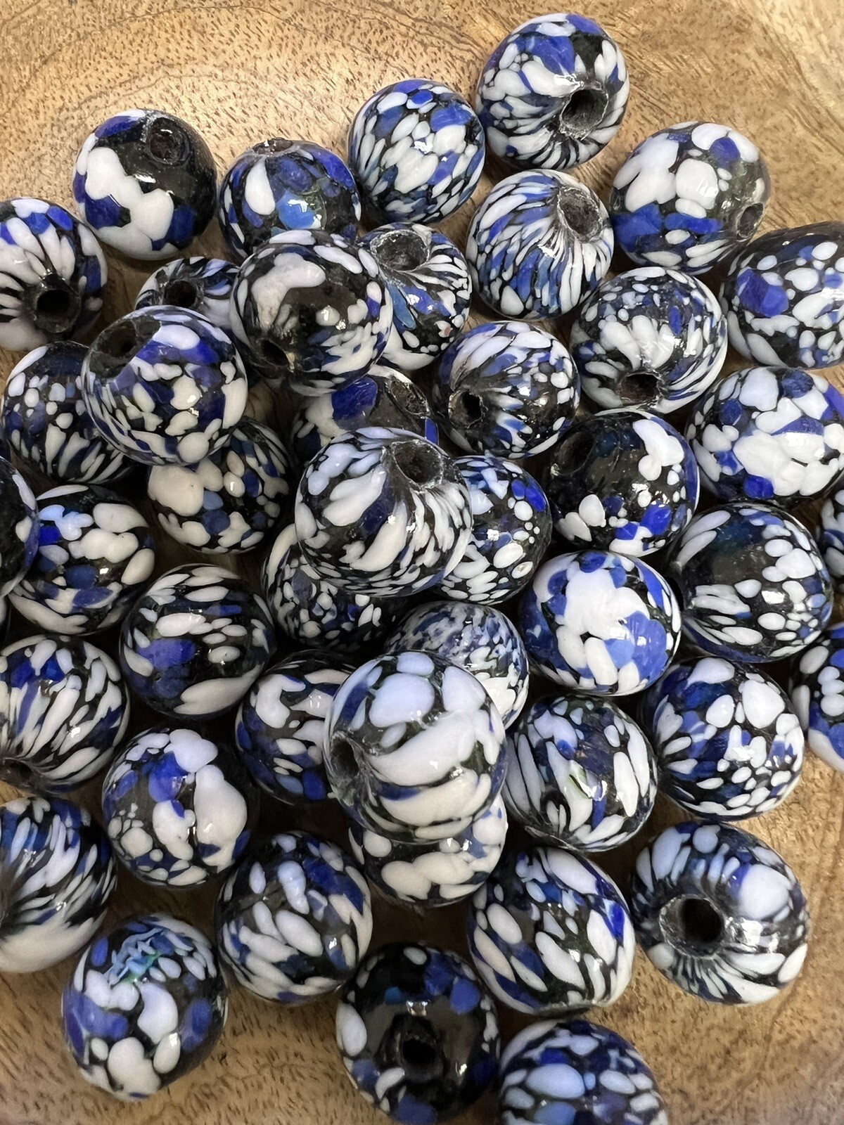 60+ PCS COLORFUL GLASS BEADS CRAFTS JEWELRY MAKING 20MM 2LB | eBay