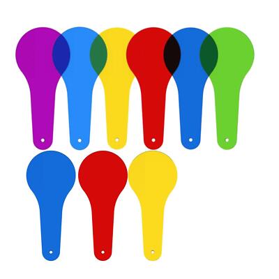 Transparent Sheet Color Paddle Early Science Educational Toys Color ...