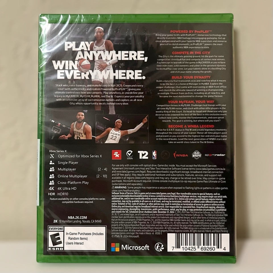 NBA 2K25: WNBA Edition - GameStop Exclusive - Xbox Series X - Brand New ...