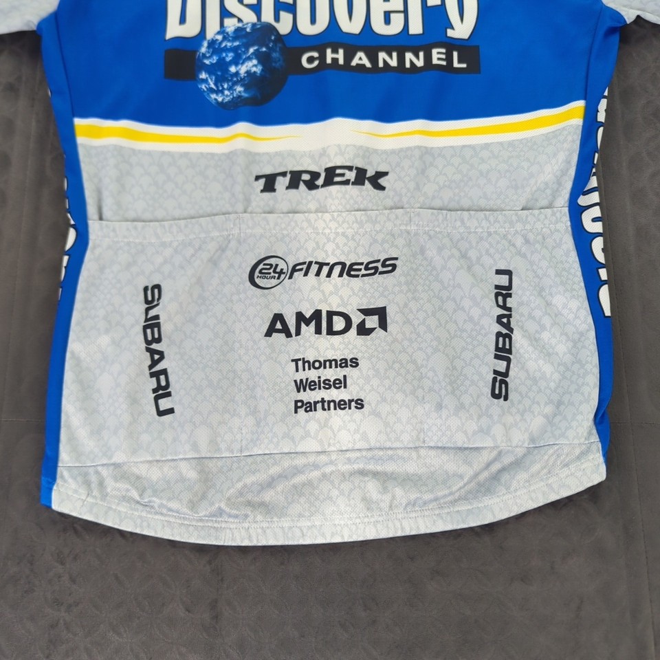 Nike Dri Fit Discovery Channel Pro Cycling Team Jersey Zip Short Sleeve ...