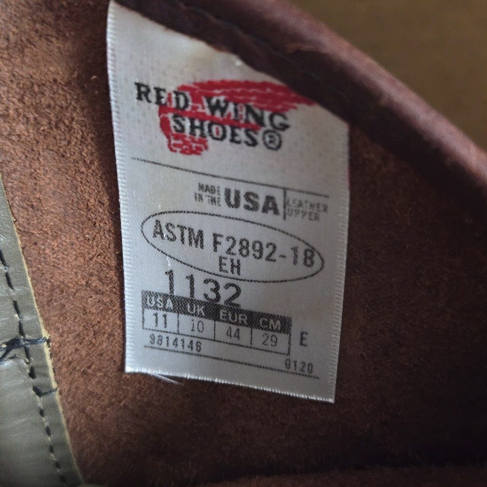 Red Wing Men's Pecos Boots 1132 11 E Wide Rattlesnake Soles Electrical ...