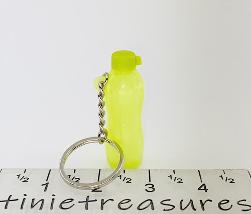 Tupperware keychain Rare yellow/green Water bottle New Tinietreasures ...