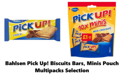 Bahlsen Pick Up Milk Chocolate Biscuits Bars, Minis Pouch Multipacks ...
