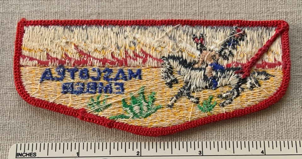 Vintage 1960s MASCOTEA EMBER Firecrafter Boy Scout FLAP PATCH BSA ...
