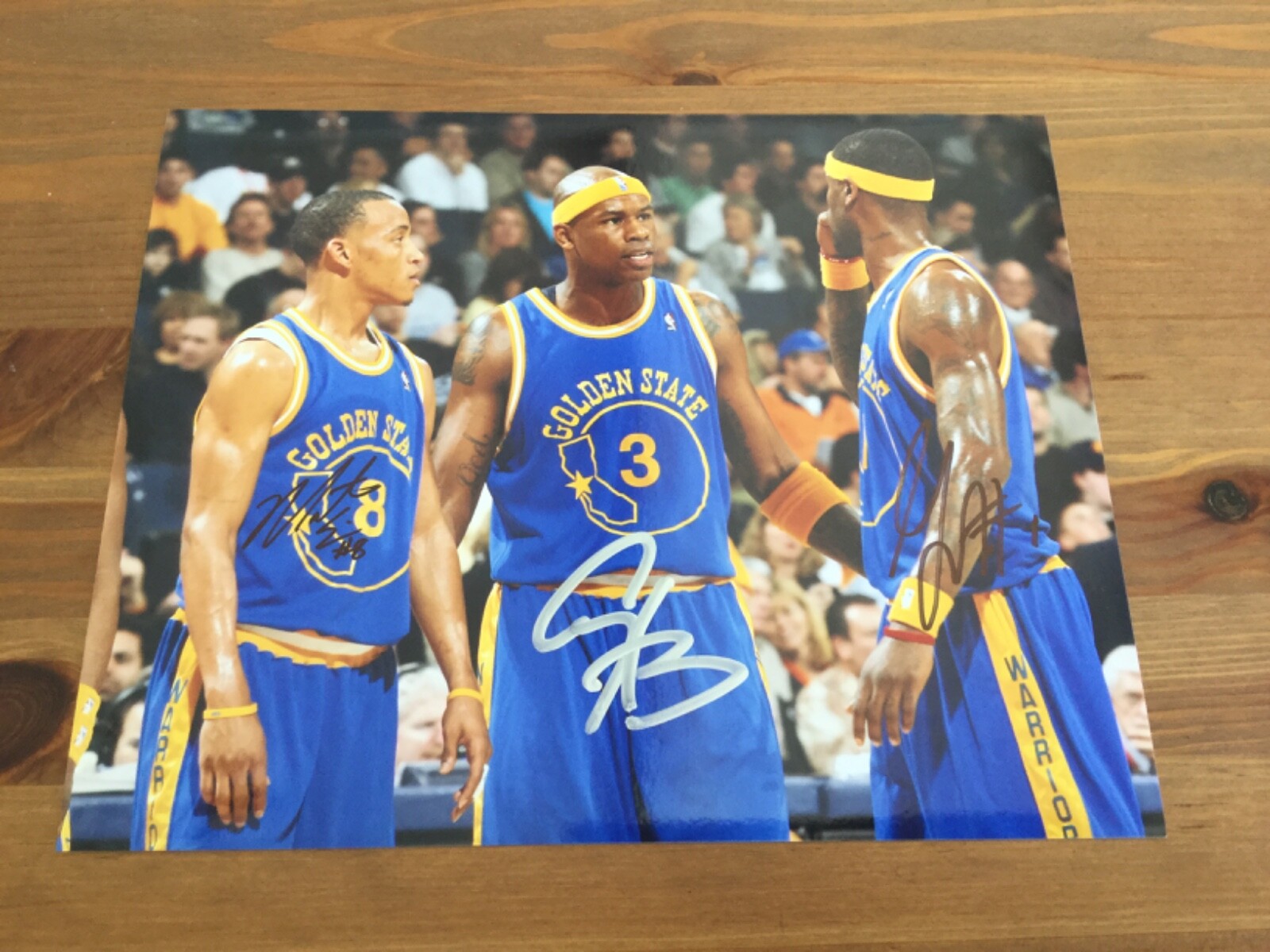 Jackson/Ellis/Harrington Trio Autographed Warriors 8x10 Color Glossy ...