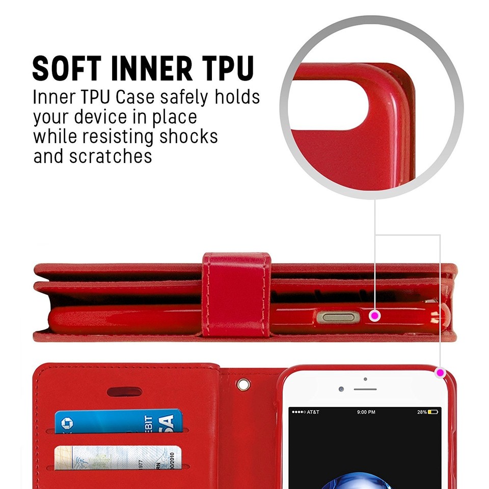 GOOSPERY Mansoor Diary Flip Cover for iPhone 13 12 11 Pro Max XS XR SE ...