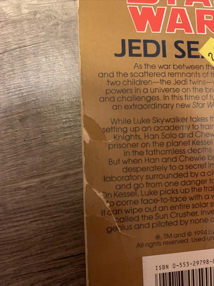 Star Wars Jedi Search by Kevin J. Anderson 1994 Paperback Jedi Academy ...