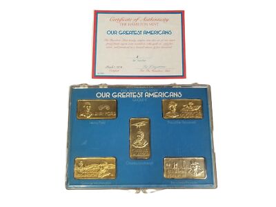 Hamilton Mint Our Greatest Americans Group II Set 5 x 1oz .999 Fine ...