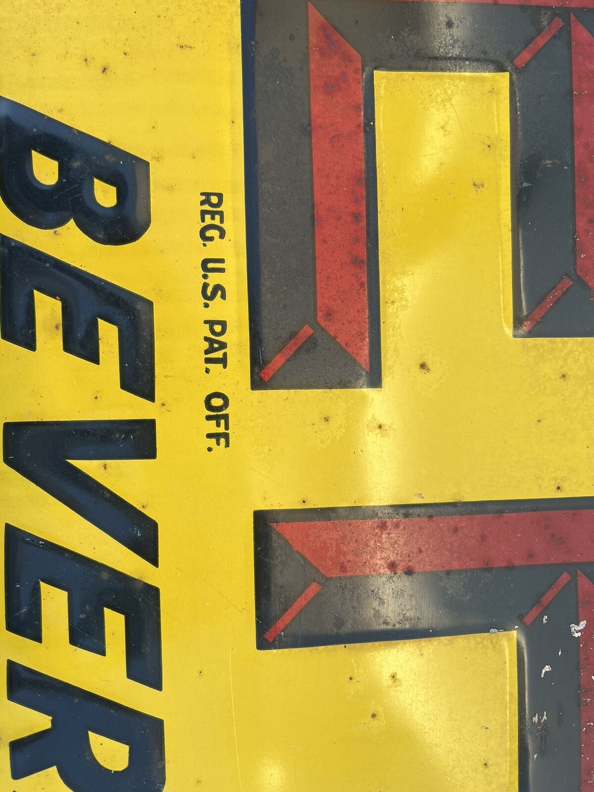 VTG Drink NEHI Bev Soda TinMetal Embossed Ad Sign 43”x 17”Donaldson Art ...