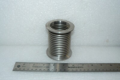 VACUUM FITTING STAINLESS STEEL FLEXIBLE BELLOW ISO KF-50 NW50 3.5" 3-1/ ...