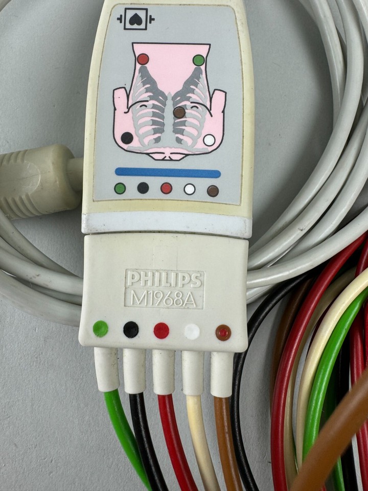 Philips M1668A ECG TRUNK CABLE with 5-Lead GRABBER CABLE | eBay