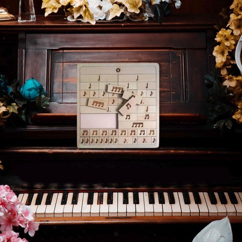 Wooden Musical Note Puzzle Portable Birthday Gifts Multipurpose Arts ...