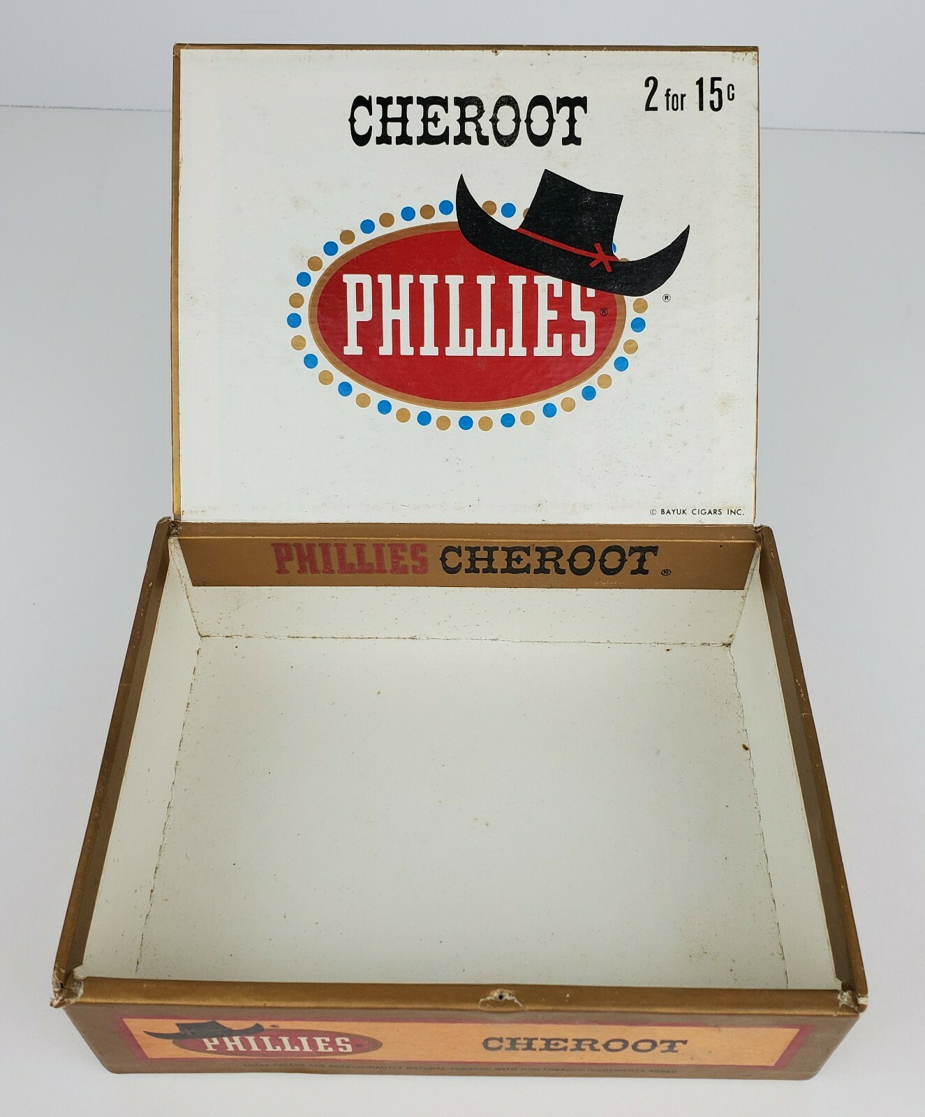 Vtg Phillies Cheroot Miracle Mild Cardboard Cigar Box Bayuk Small ...