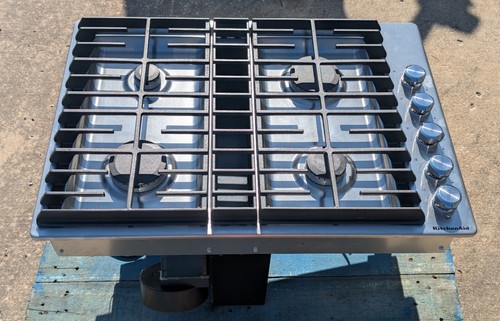 KitchenAid 30" 4 Burner Gas Downdraft Cooktop Model: KCGD500GSS | eBay