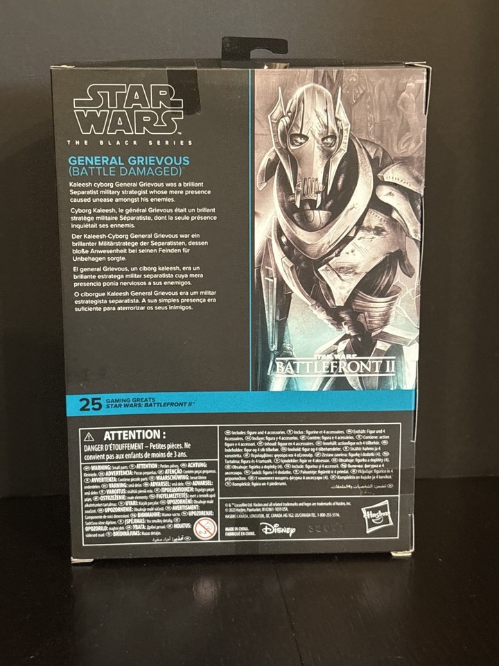 General Grievous Battle Damaged 25 6" Scale STAR WARS Black Series MIB ...
