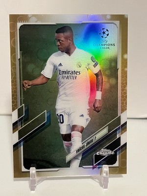 2020-21 Topps Chrome Vinicius Junior Gold Bubbles Real Madrid SP Vini ...