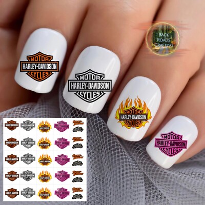 Motorcycles Waterslide Nail Decals Set Of 50 Instructions & Bonus ...