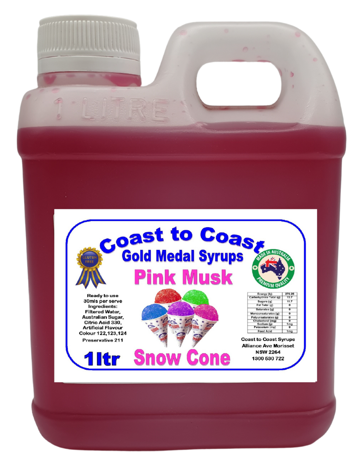 Blueberry, 1lt, Snow Cone Syrups, Ready to Use, Shaved Ice, FREE ...