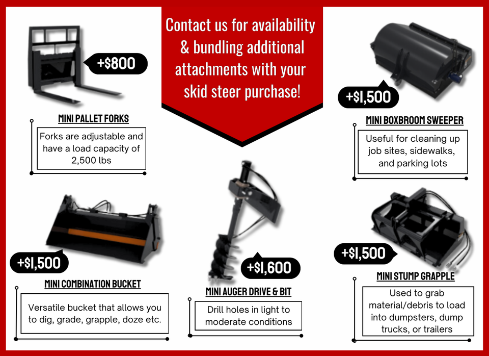 GIYI Mini Skid Steer Loader Land Leveler Attachment CAT Deere | eBay