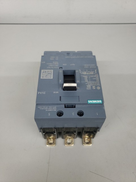 SIEMENS 3VA4112-4ED34-0AA0 CIRCUIT BREAKER 3P/125A /480V /25kA MAKE ...