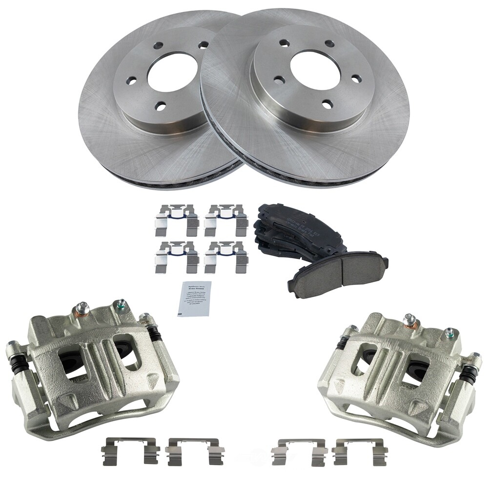 Disc Brake Kit-Ceramic Brake Pad and Rotor Kit with Calipers TRQ ...
