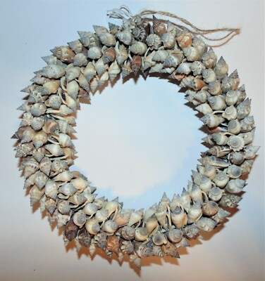 8" REAL BROWN CHULA SEA SHELL WREATH, NAUTICAL BEACH DECOR TROPICAL | eBay