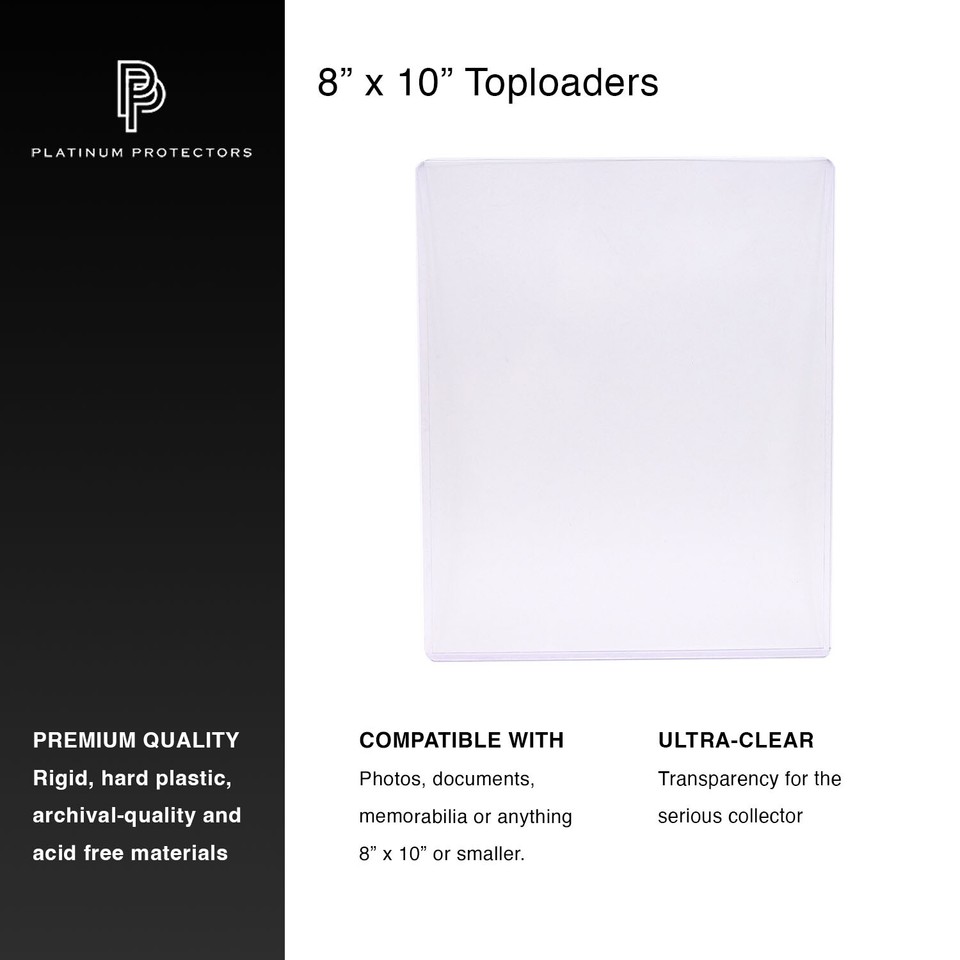 Platinum Protectors 8x10 Toploaders Premium Photo Plastic Rigid Holders ...