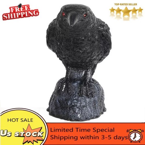 Head Turning Raven with Sound Halloween Decoration Indoor Halloween ...