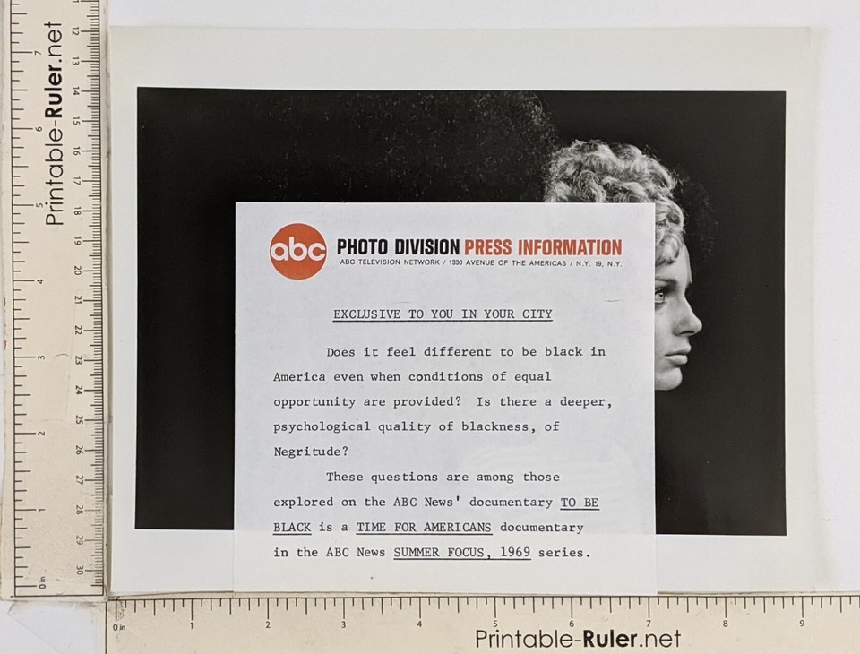 1969 To Be Black ABC Documentary Equality Time for Americans Vintage ...